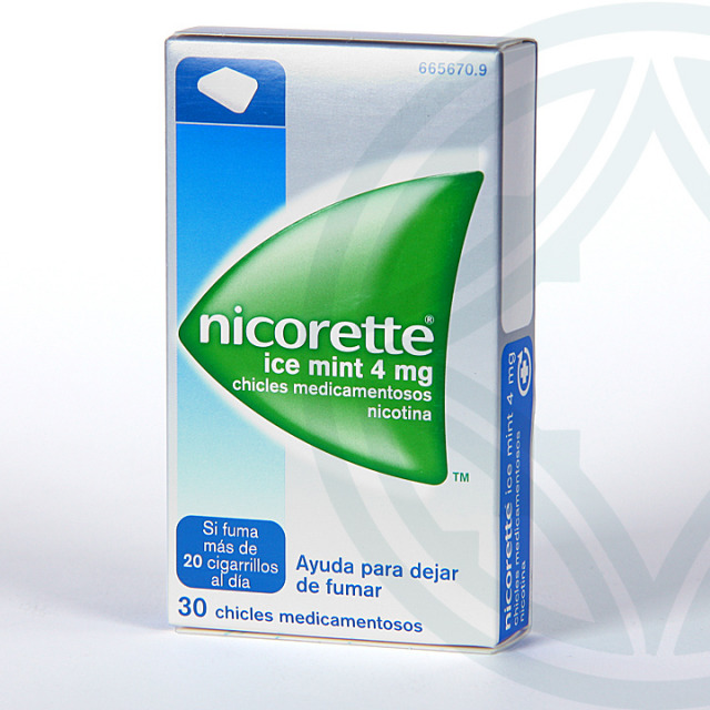 Nicorette Ice Mint 4 mg 30 chicles medicamentosos | Farmacia Jiménez