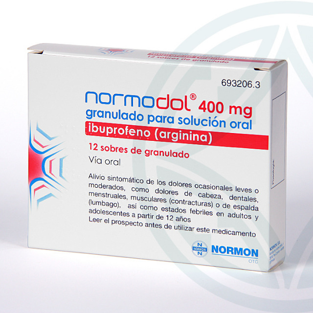 Normodol EFG 400 mg 12 sobres granulado | Ibuprofeno arginina ...
