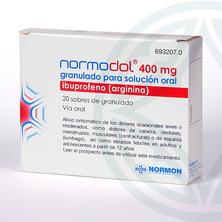 Normodol EFG 400 mg 20 sobres granulado | Ibuprofeno arginina ...