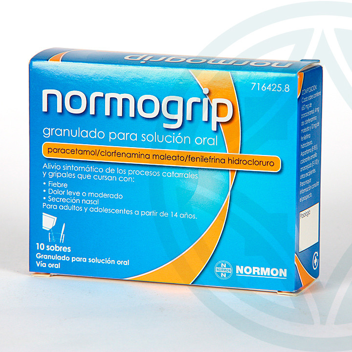 Normogrip 10 sobres granulado para solución oral | Antigripal ...