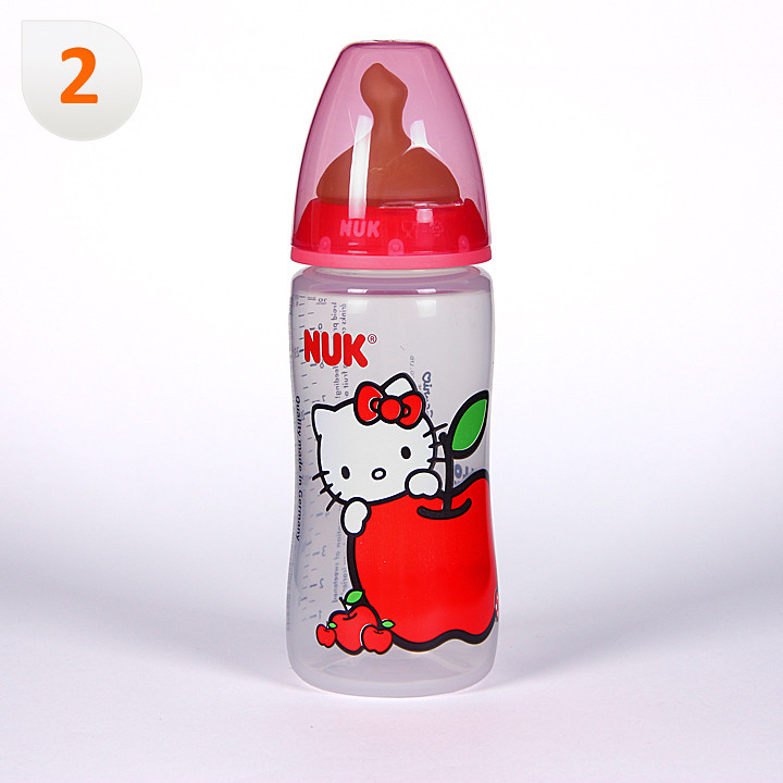 Nuk Biberón Hello Kitty Boca Ancha Tetina Anatómica Látex T1M 0-6 meses ...