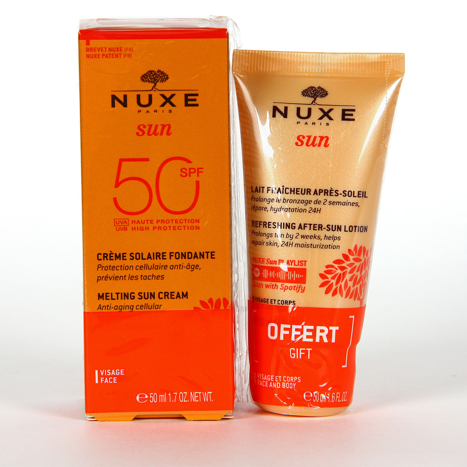 Nuxe Sun Crema Solar Fundente para Rostro SPF50 50ml | Farmacia Jiménez