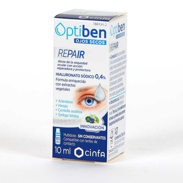 Optiben Ojos Secos Repair Colirio Multidosis 10 ml | Farmacia Jiménez