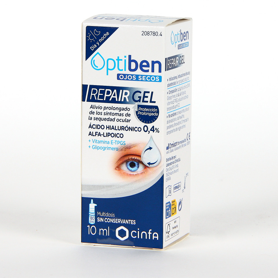 Optiben Ojos Secos Repair Gel 10ml | Farmacia Jiménez