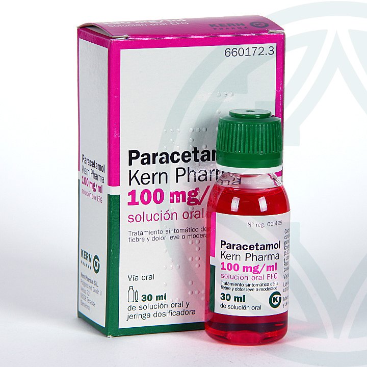 Paracetamol Kern Pharma solución oral 30 ml | Dolor - fiebre | Farmacia Jiménez