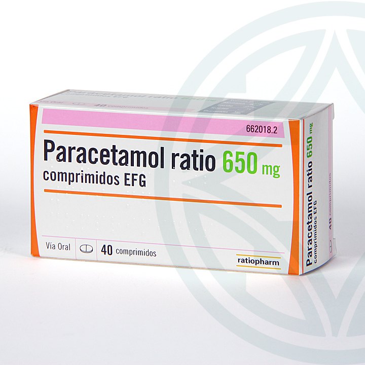 Paracetamol Ratio EFG 650 mg 40 comprimidos | Farmacia Jiménez