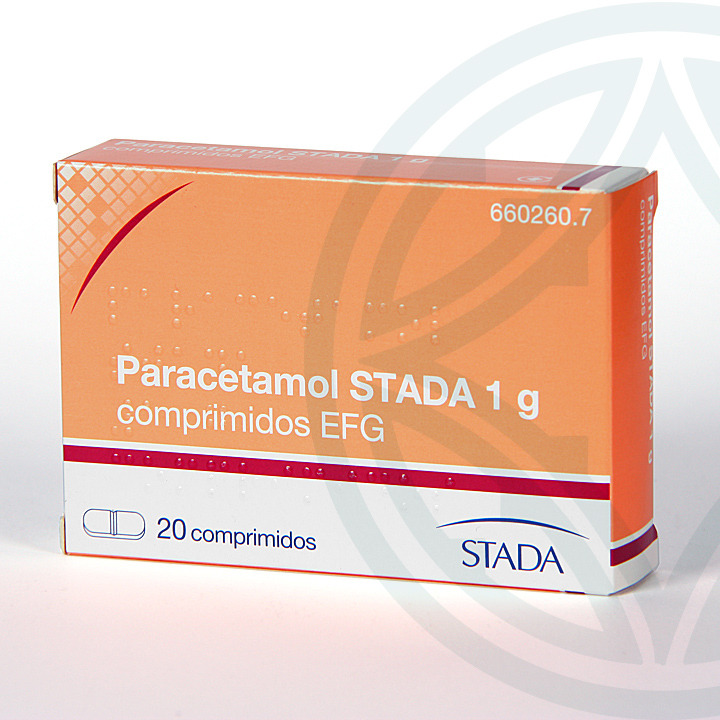 Paracetamol Stada EFG 1 g 20 comprimidos | Dolor - Fiebre | Farmacia ...