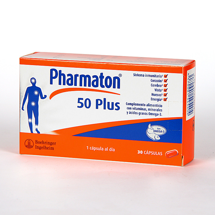 Pharmaton 50 Plus 30 Cápsulas. | Farmacia Jiménez