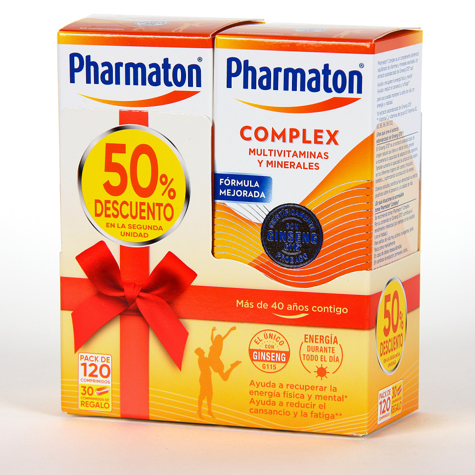 Pharmaton Complex Pack Promoción 120 comprimidos | Farmacia Jiménez