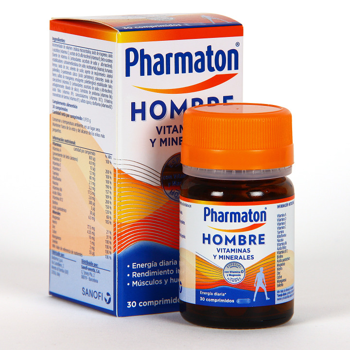Pharmaton Hombre 30 comprimidos | Multivitaminico | Farmacia Jiménez
