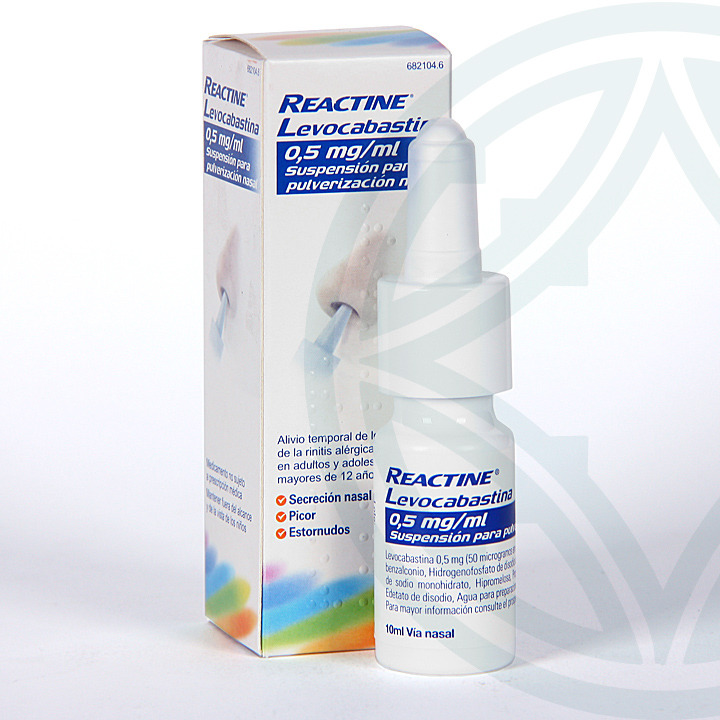 Reactine Levocabastina Nasal suspensión para pulverización 10 ml ...