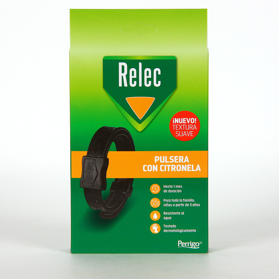 Relec Pulsera Aromática con Citronela Familiar Negra | Farmacia Jiménez