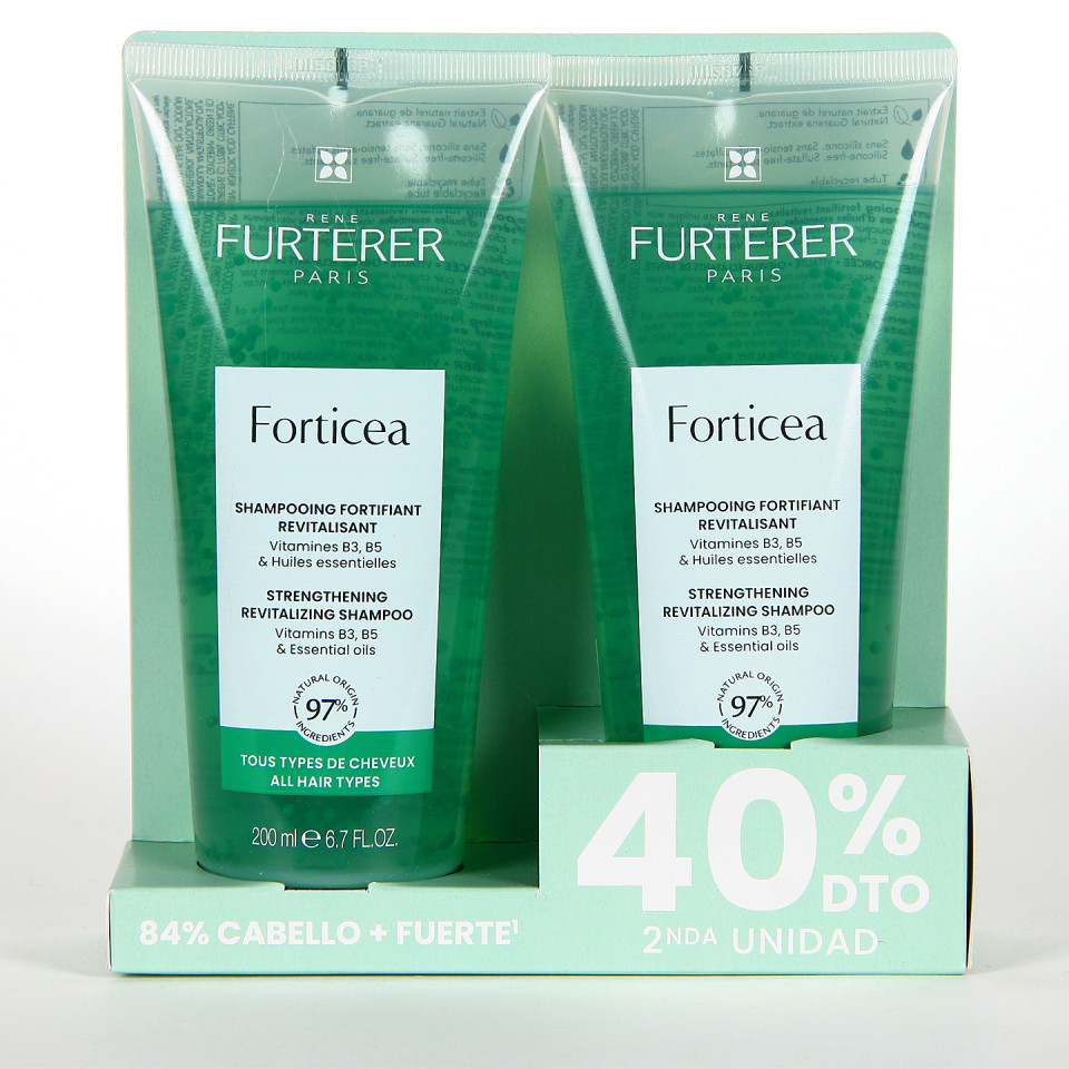 Rene Furterer PACK Duplo Forticea Champú Energizante 200 ml 40% en ...
