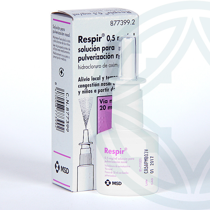 Respir 0,5mg/ml spray nasal 20 ml | Congestión nasal | Farmacia Jiménez