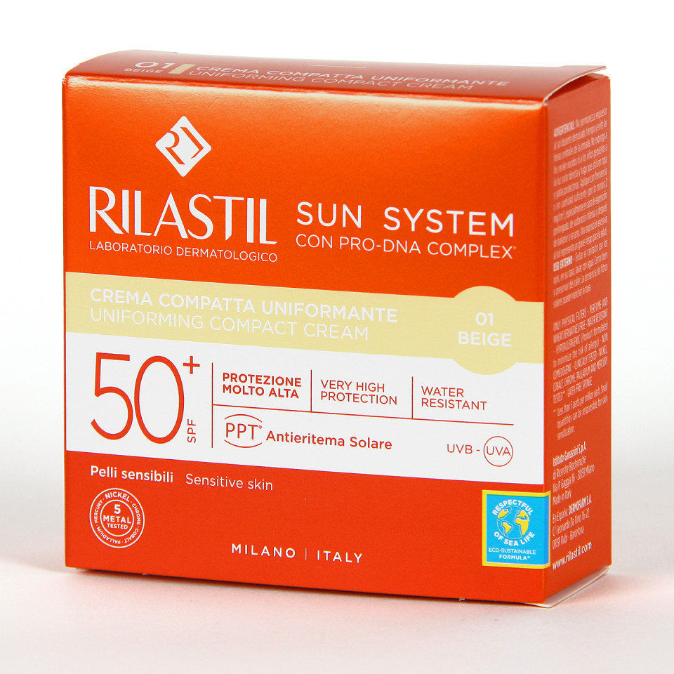 Rilastil Sun System Compacto SPF 50+ Beige 10g | Farmacia Jiménez