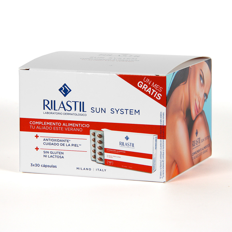 Rilastil Sun System Oral 90 cápsulas Pack Triplo | Farmacia Jiménez
