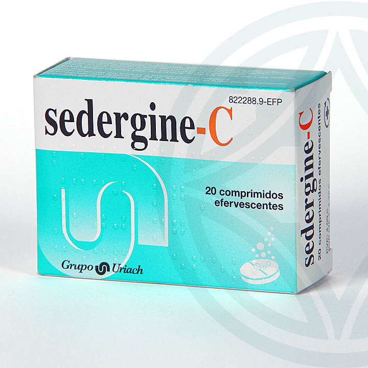 Sedergine-C 20 comprimidos efervescentes | AAS + ac. ascórbico ...