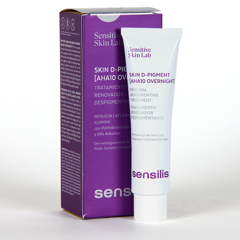 Sensilis Skin D-Pigment AHA10 Overnight Crema 30ml | Farmacia Jiménez