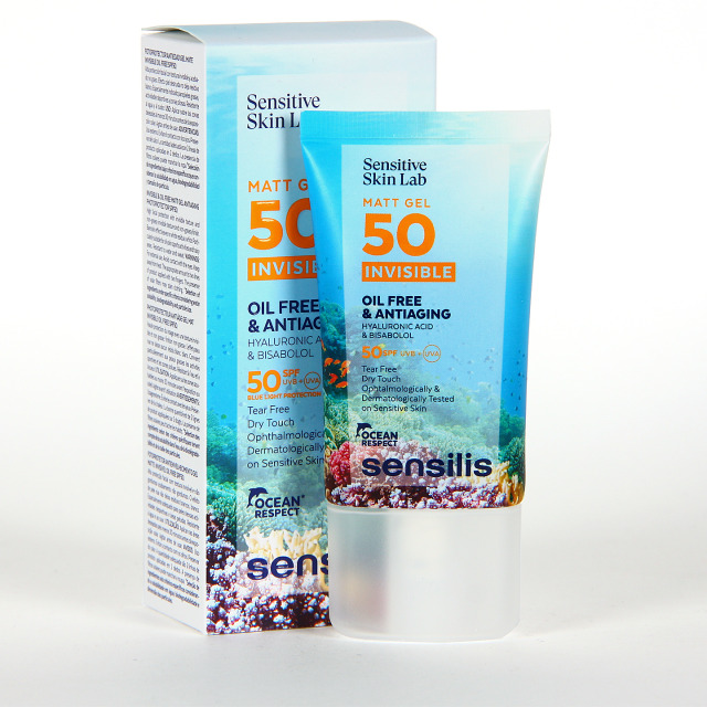 Sensilis Solar Matt Gel 50 Invisible Oil Free & Antiaging SPF 50+ 40 ml ...