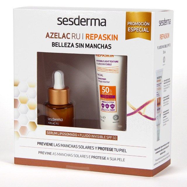 Sesderma Azelac Ru Serum + Repaskin Fluido invisible SPF 50 pack ...