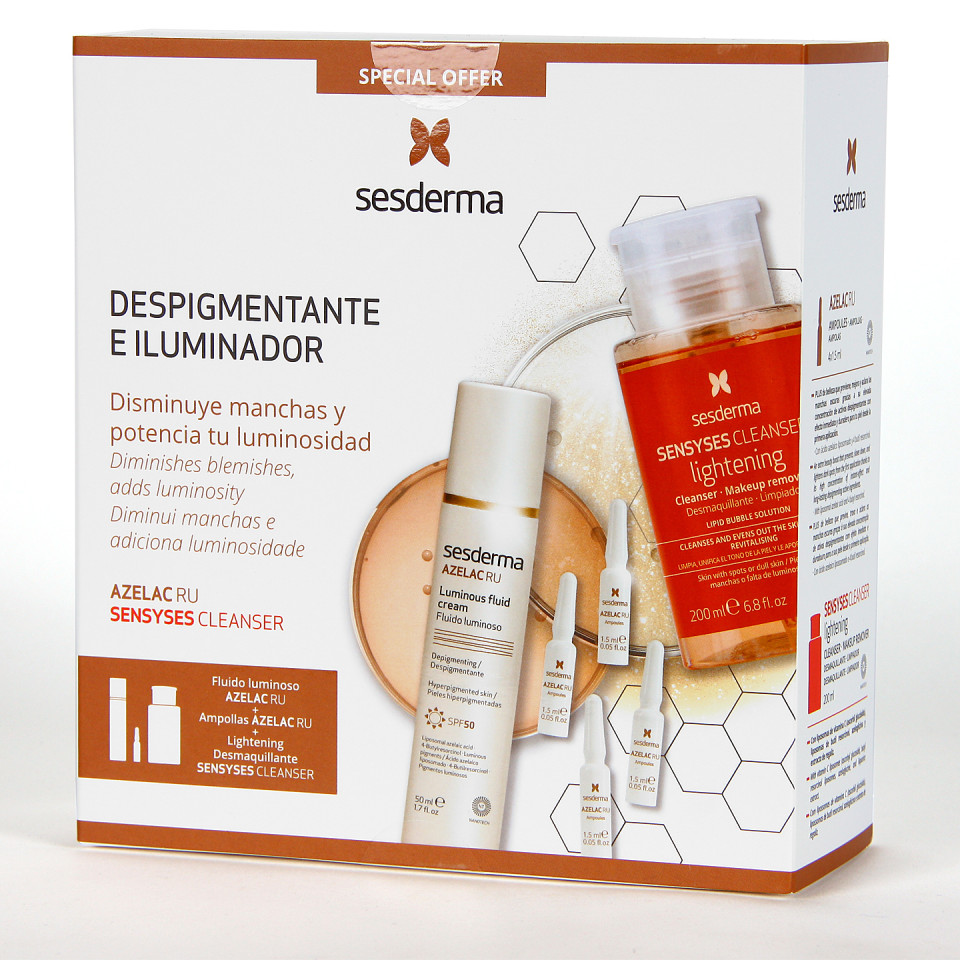 Sesderma PACK Azelac RU Fluido luminoso con Azelac RU Ampollas y ...