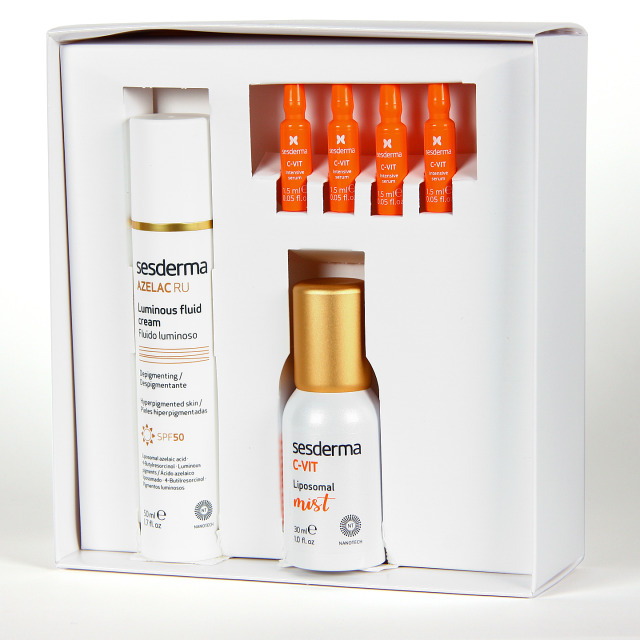 Sesderma PACK Azelac RU Fluido Luminoso con C-VIT Mist y Ampollas ...