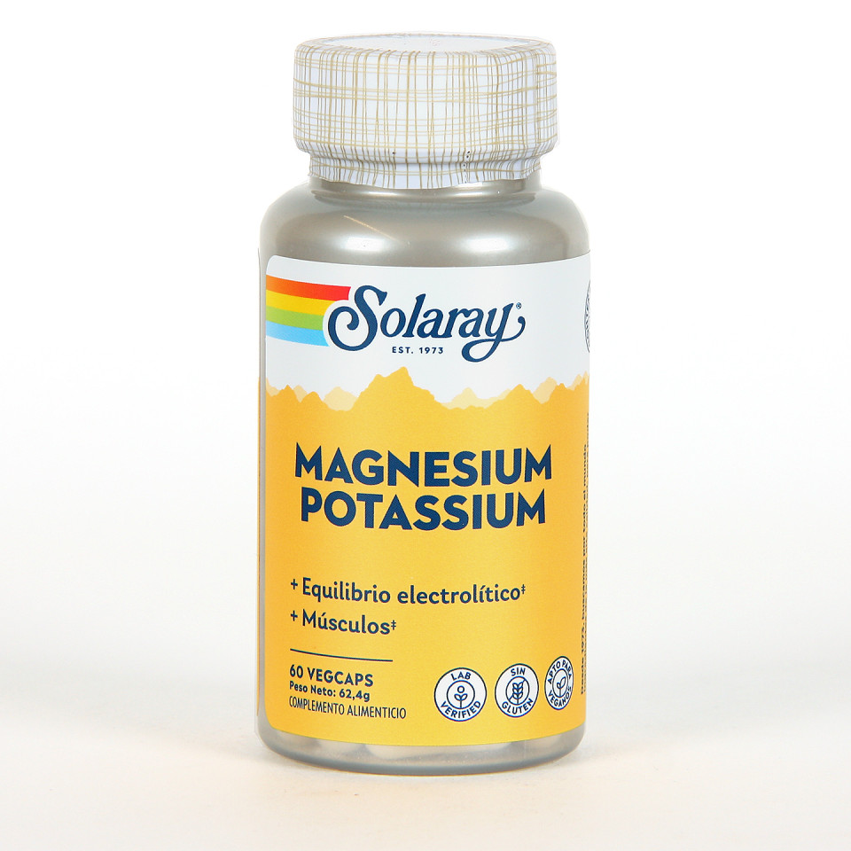 Solaray Magnesium Potassium 60 cápsulas | Farmacia Jiménez