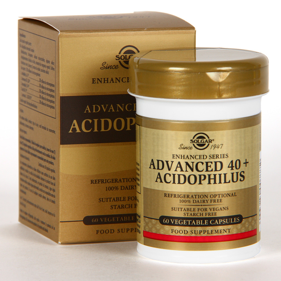 Solgar Advanced 40+ Acidophilus 60 cápsulas | Farmacia Jiménez