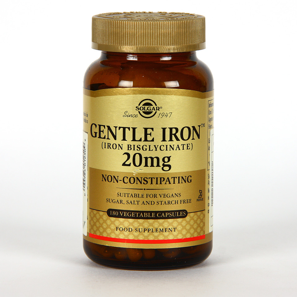 Solgar Hierro Gentle 20mg 180 cápsulas | Farmacia Jiménez