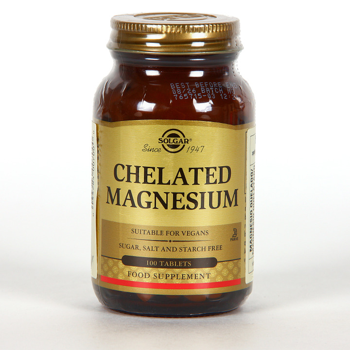 Solgar Magnesio Quelado 100 comprimidos | Farmacia Jiménez