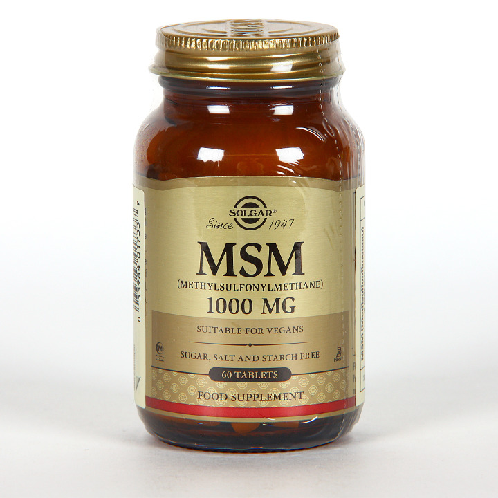 Solgar MSM 1000mg 60 comprimidos | Farmacia Jiménez