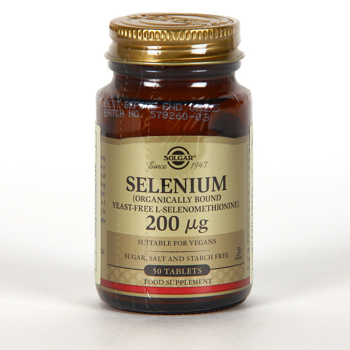 Solgar Selenium 200 microgramos 50 comprimidos | Farmacia Jiménez