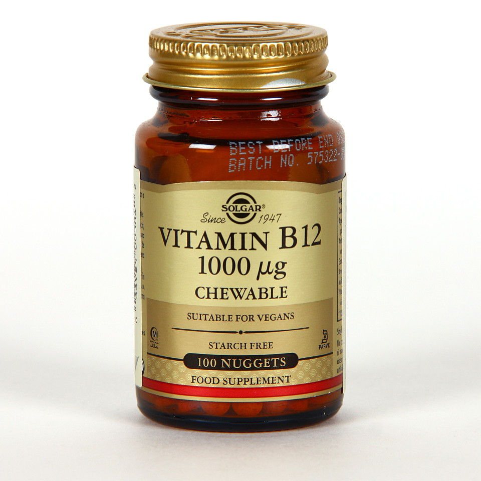 Solgar Vitamina B12 1000 microgramos 100 comprimidos masticables ...