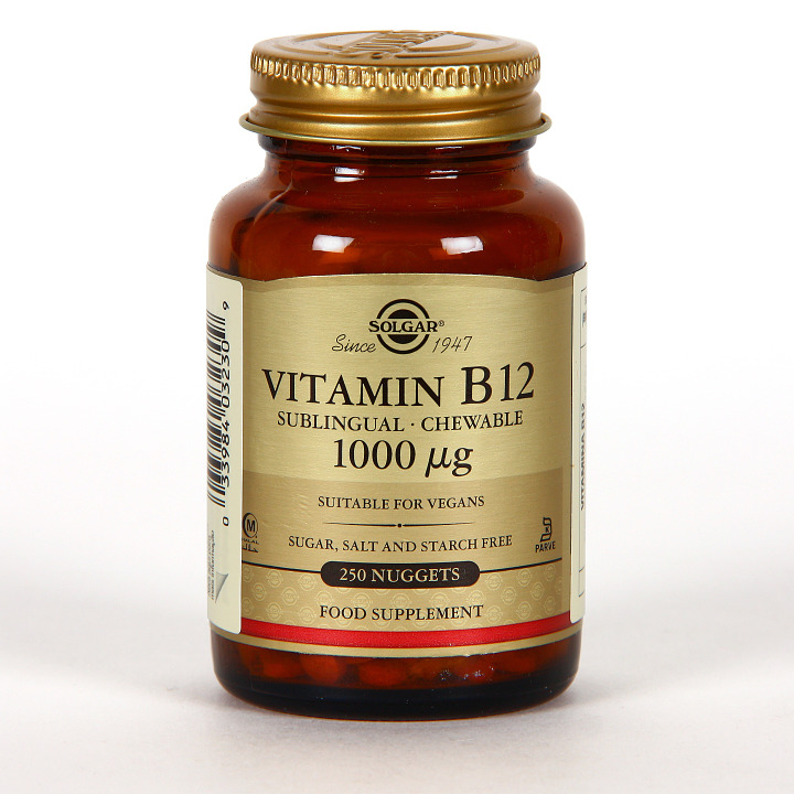 Solgar Vitamina B12 1000 microgramos 250 comprimidos masticables ...