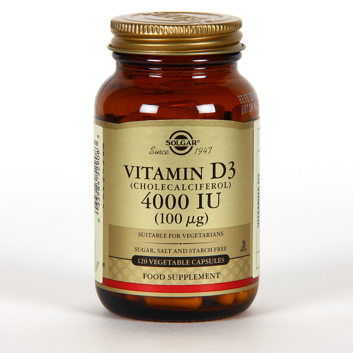Solgar Vitamina D3 4000 UI 120 cápsulas | Farmacia Jiménez