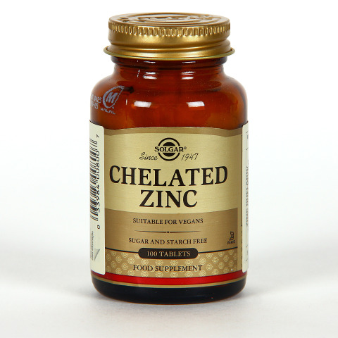 Solgar Zinc Quelado 100 comprimidos | Farmacia Jiménez