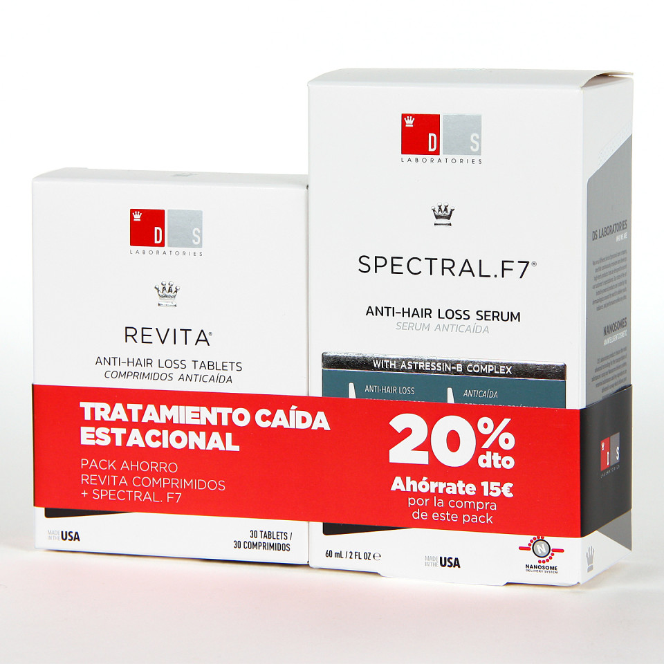 Spectral F7 DS Laboratories PACK Revita comprimidos Tratamiento caída estacional | Farmacia Jiménez