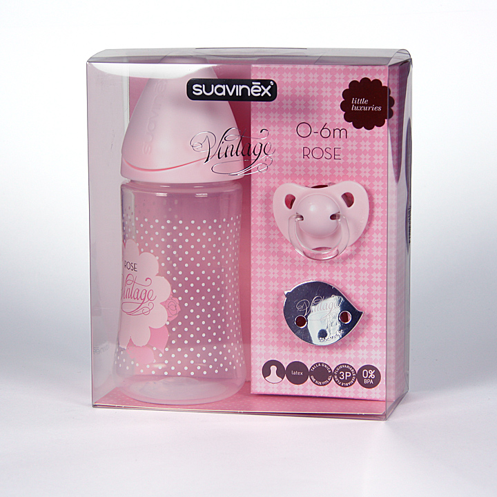Opiniones sobre Suavinex Set Biberón + Chupete + Pinza Rosa | Suavinex ...