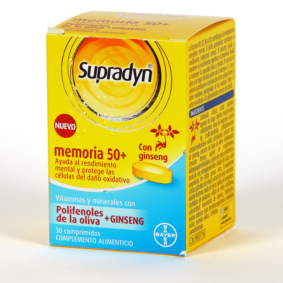Supradyn 50+ Memoria 30 Comprimidos | Farmacia Jiménez