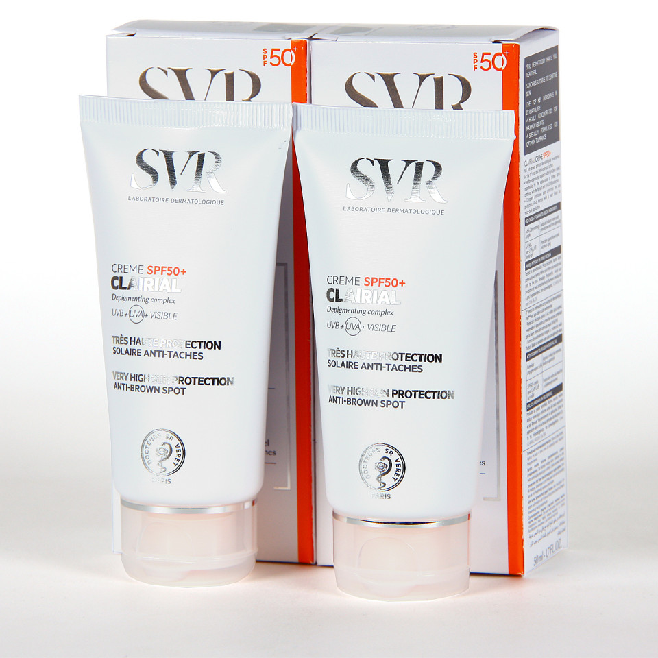 SVR PACK Duplo Clairial Crema SPF50+ 20% Descuento | Farmacia Jiménez