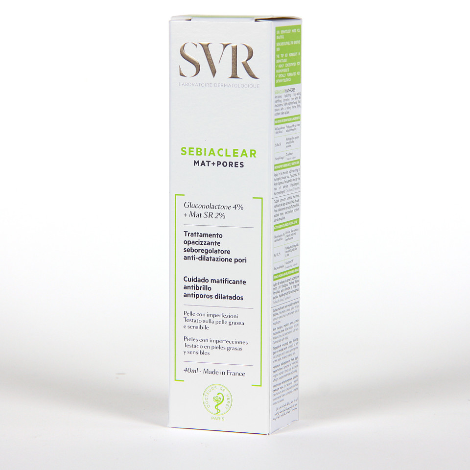SVR Sebiaclear Mat+ Pores 40 ml | Farmacia Jiménez