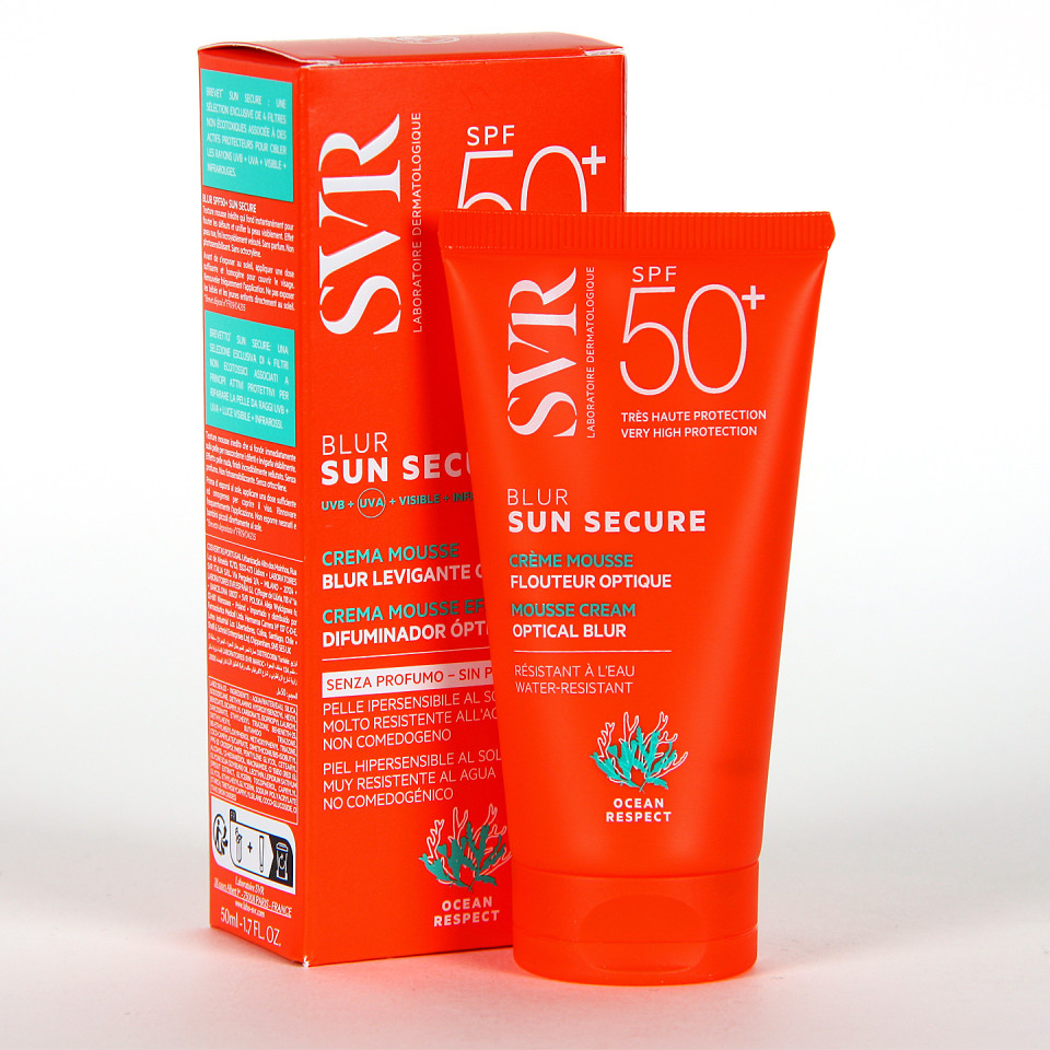 SVR Sun Secure Blur sin perfume SPF50+ 50ml | Farmacia Jiménez