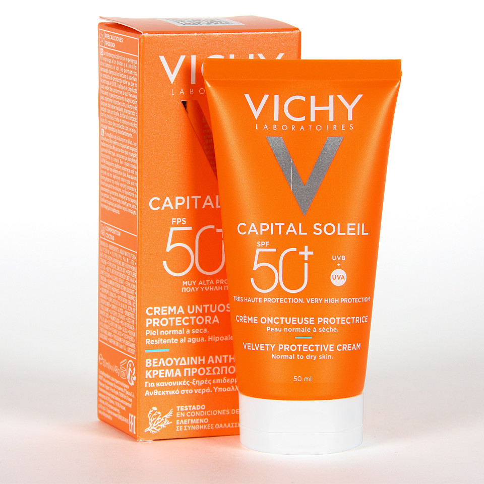 Vichy Capital Soleil Crema untuosa rostro SPF 50+ 50ml | Farmacia Jiménez