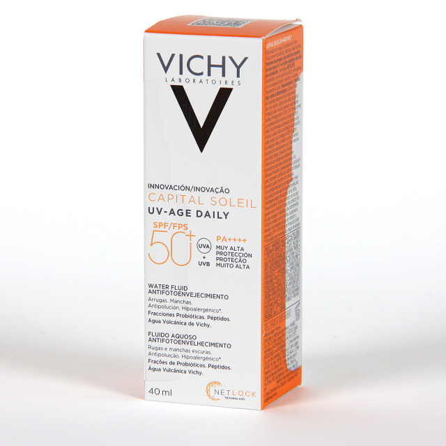 VICHY Capital Soleil UV-AGE Daily Water Fluid SPF50+ | Farmacia Jiménez
