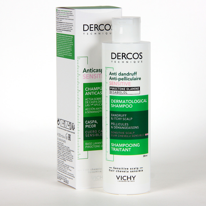Vichy Dercos Champú Anticaspa sensitive sin sulfatos 200ml | Farmacia ...