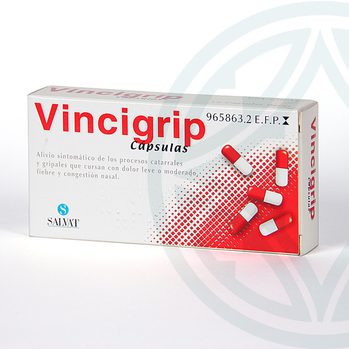 Vincigrip 12 cápsulas | Paracetamol | Farmacia Jiménez