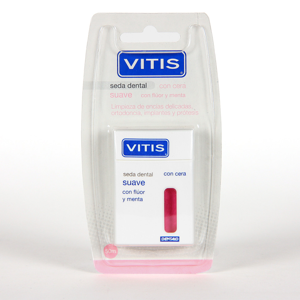 Vitis Seda Dental con cera suave con flúor y menta | Farmacia Jiménez
