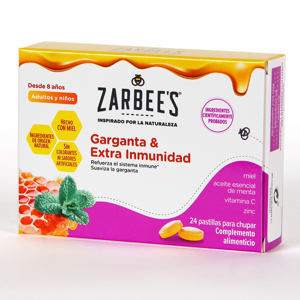 Zarbees Garganta e Inmunidad 24 pastillas para chupar | Farmacia Jiménez