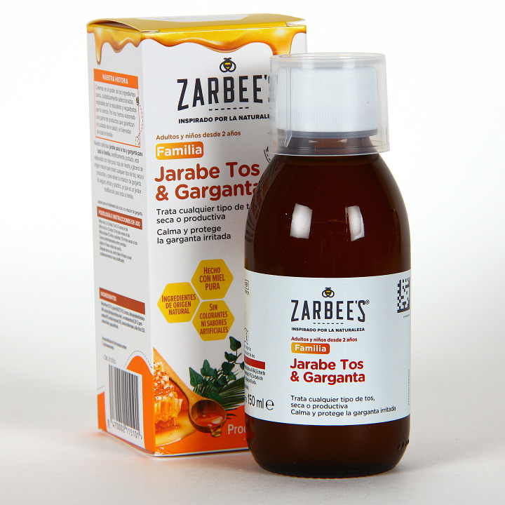 Zarbees Jarabe Familia Tos y Garganta 150 ml | Farmacia Jiménez